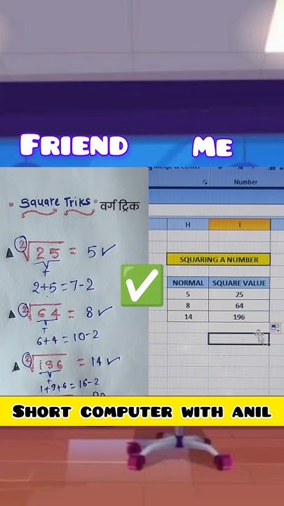 Squaring a Number in microsoft Excel ##exceltech #shortreels #trendingreels #viralreels #youtube ...