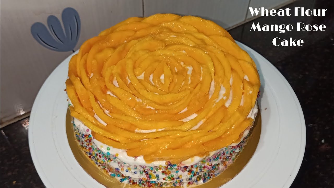 Wheat Flour Mango Rose Cake Recipe | Mango Cake | CookWithPunam - YouTube