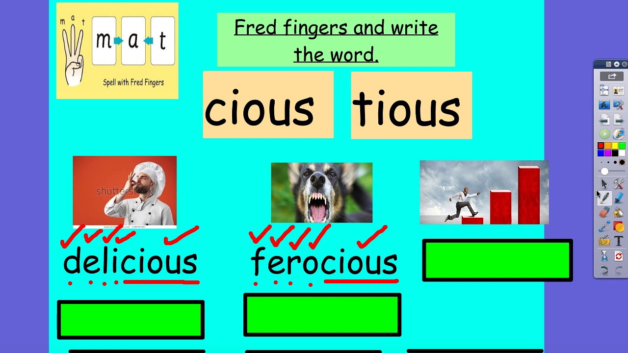 Miss Sara's Phonics Week 6 tious cious - YouTube
