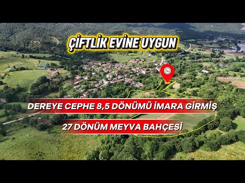 BALIKESİR GÖNENDE ÇİFTLİK EVİNE UYGUN DEREYE CEPHELİ 8,5 DÖNÜMÜ İMARA GİRMİŞ TARLA