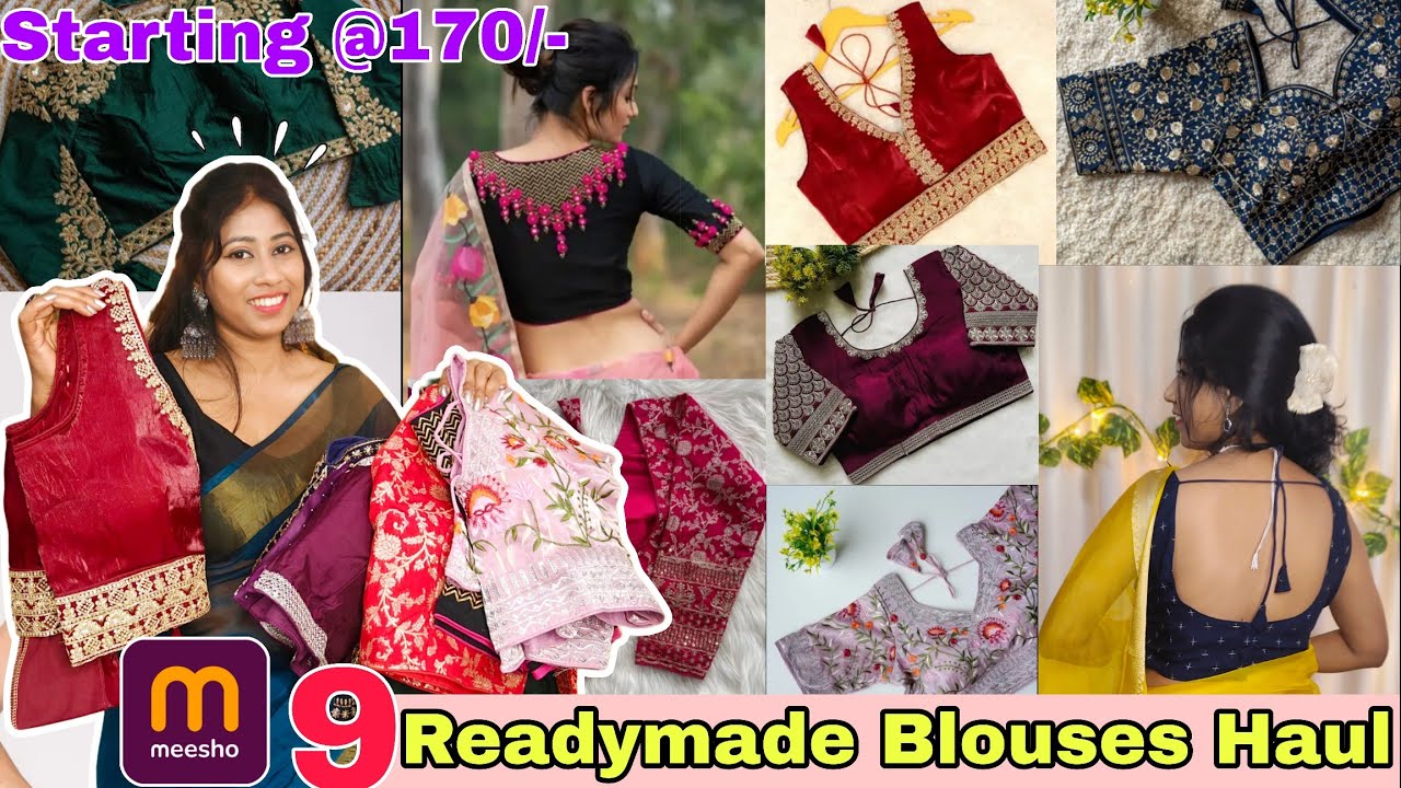 Huge Meesho Readymade Designer Blouse Haul Under Rs 500 💕 Meesho Blouse ...
