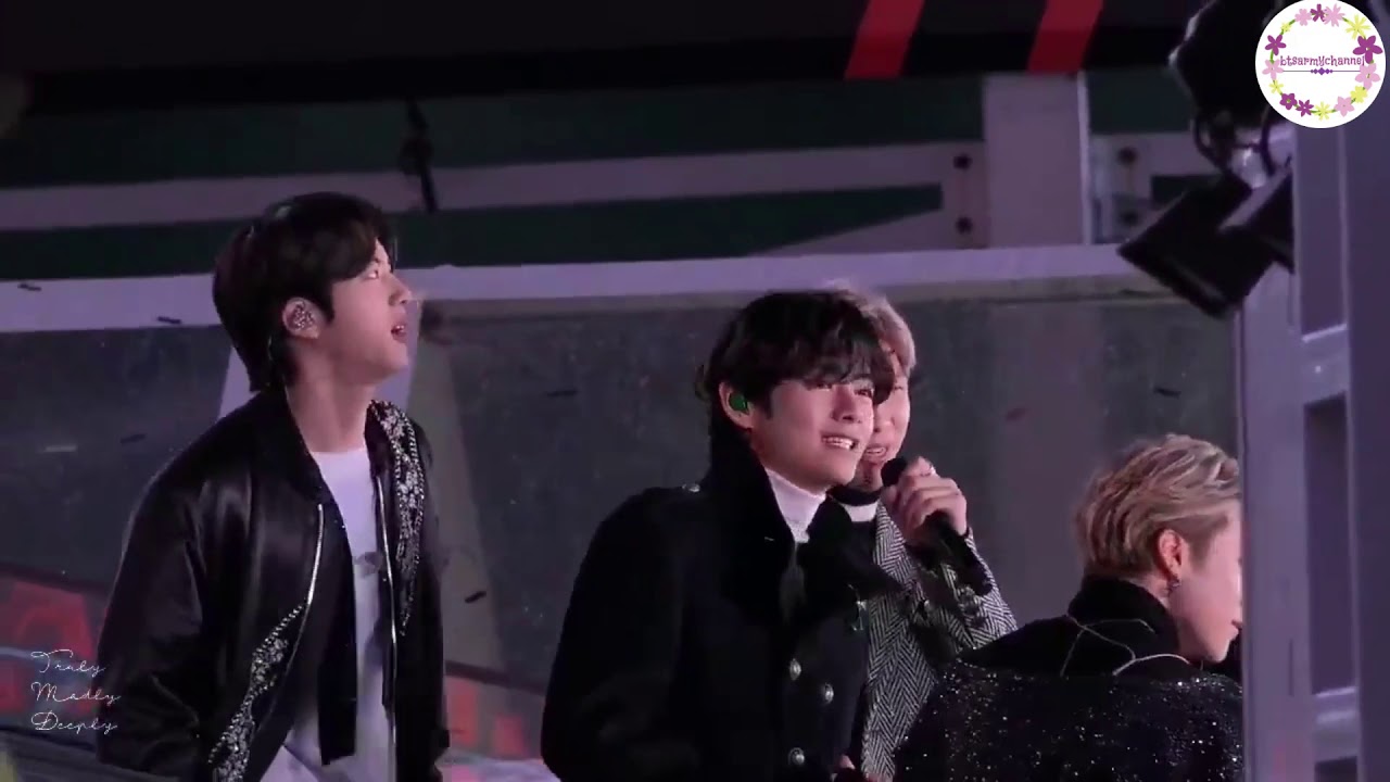 BTS moment at Time Square new year eve [compilation] - YouTube