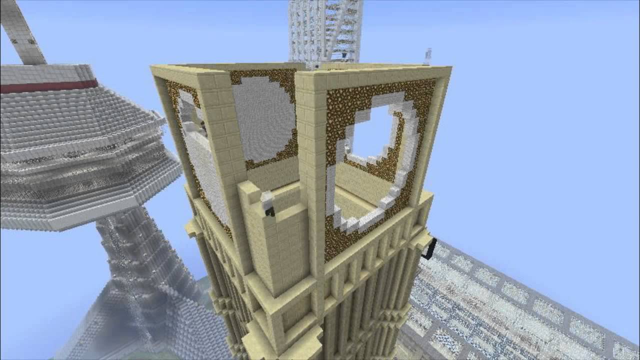 Minecraft Big Ben Build Time Lapse - YouTube