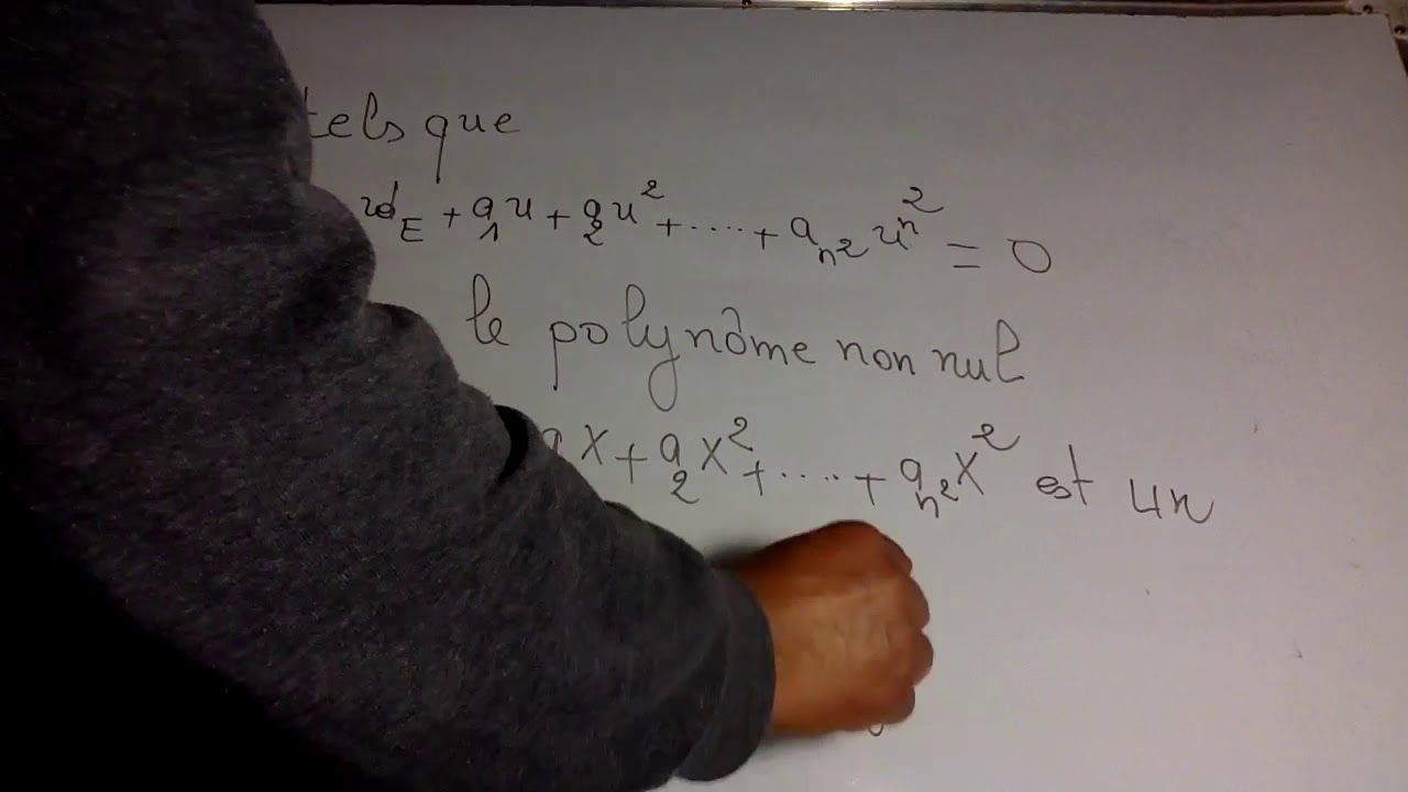 polynomes endomorphismes polynome minimal video2 - YouTube