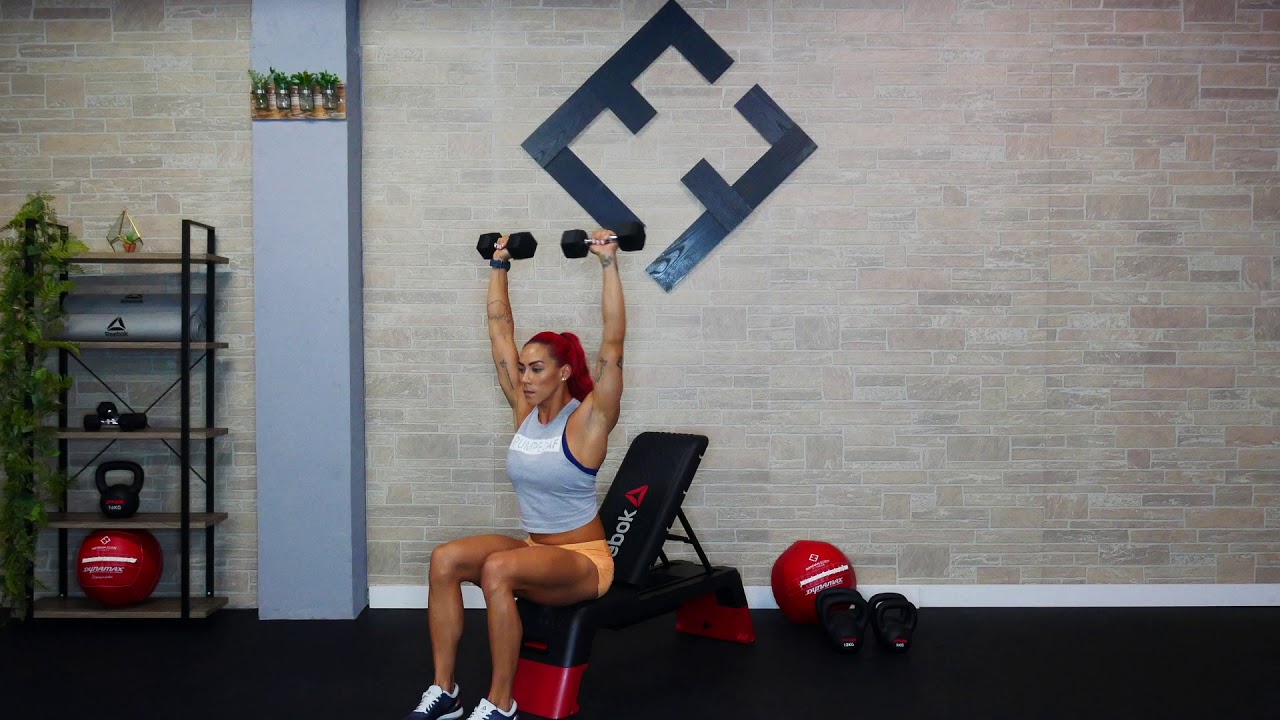 Seated DB Curl + Press - YouTube