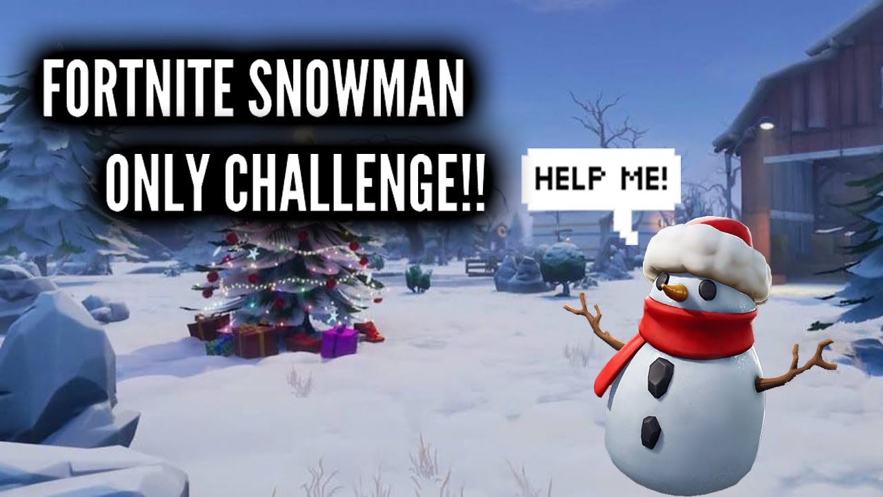 FORTNITE SNOWMAN CHALLENGE! Can you win a game like this? Fornite ...