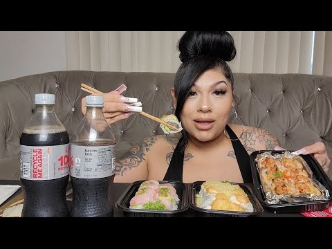 Sushi 🍣 mukbang and How I lost weight - YouTube