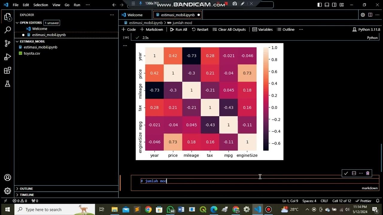 Tutorial Python | Aplikasi Data Mining Estimasi Harga Mobil Bekas menggunakan Algoritma ...