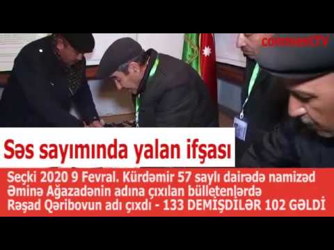 KÜRDƏMİR. İFŞAEDİCİ VİDEO. SƏSLƏRİN  SAYILMASI. NAMİZƏDİN SƏSLƏRİNİ BAŞQASININ ADINA SAYIBLAR.