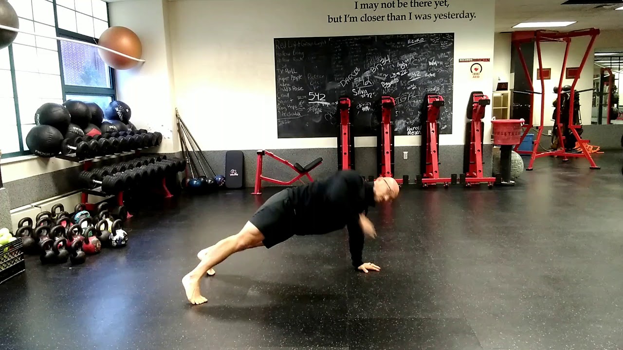 Pushup twist and reach - YouTube