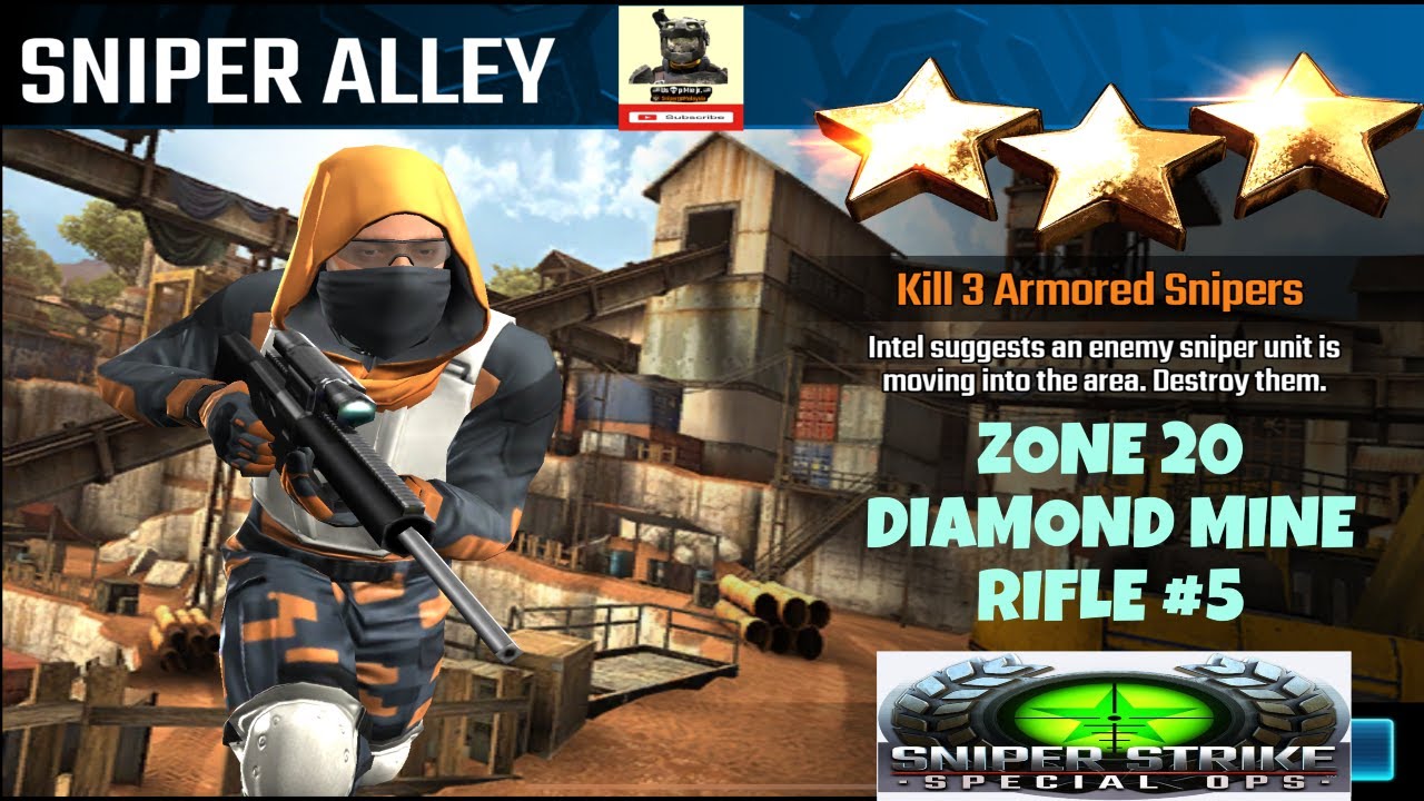 Campaign Zone 20 Diamond Mine Sniper Alley Rifle mission #6 Sniper ...