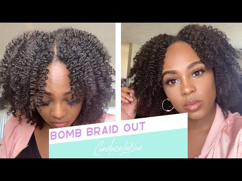 BOMB BRAID OUT USING ALOE VERA AND MANGO BUTTER