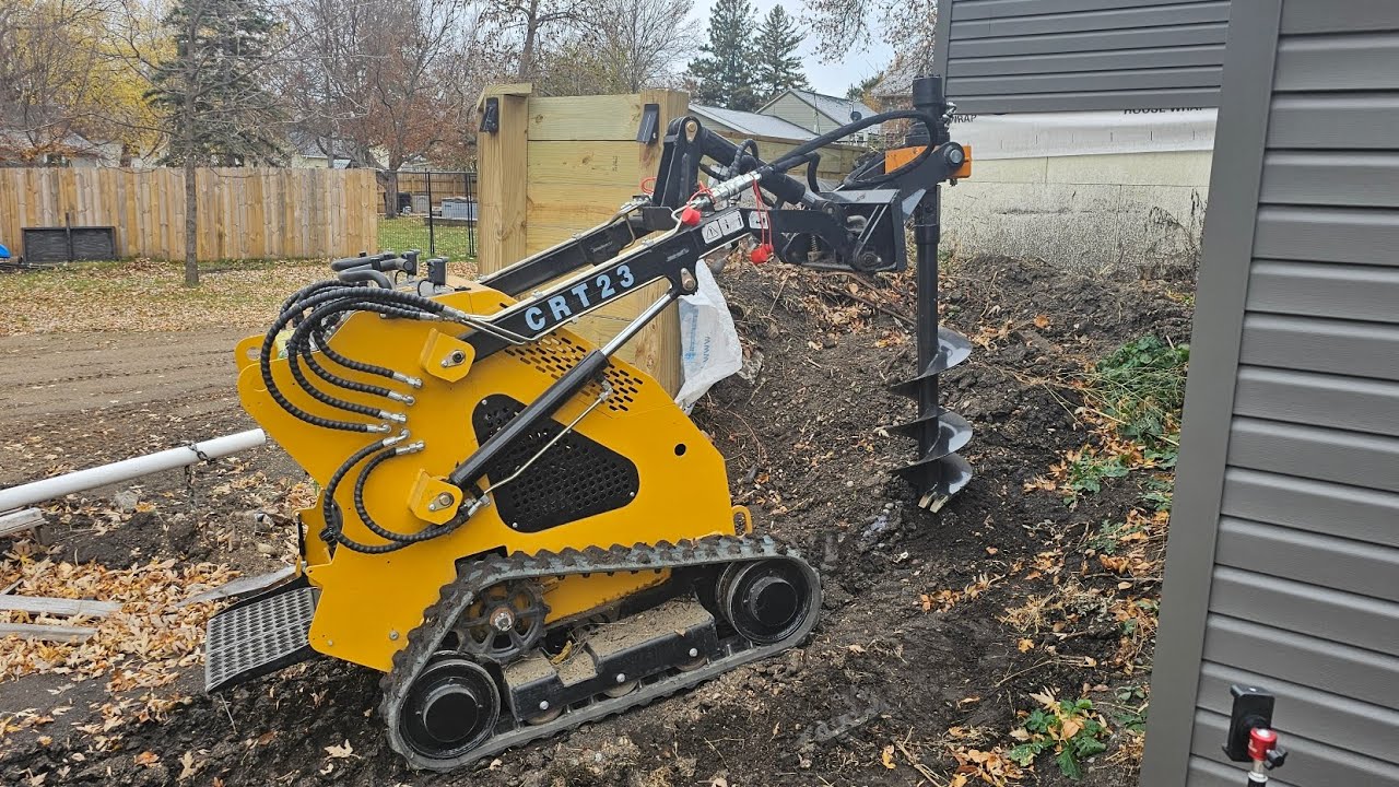 Overview First Auger Hole with Mini Skid. Big Win for the CRT23 and the ...