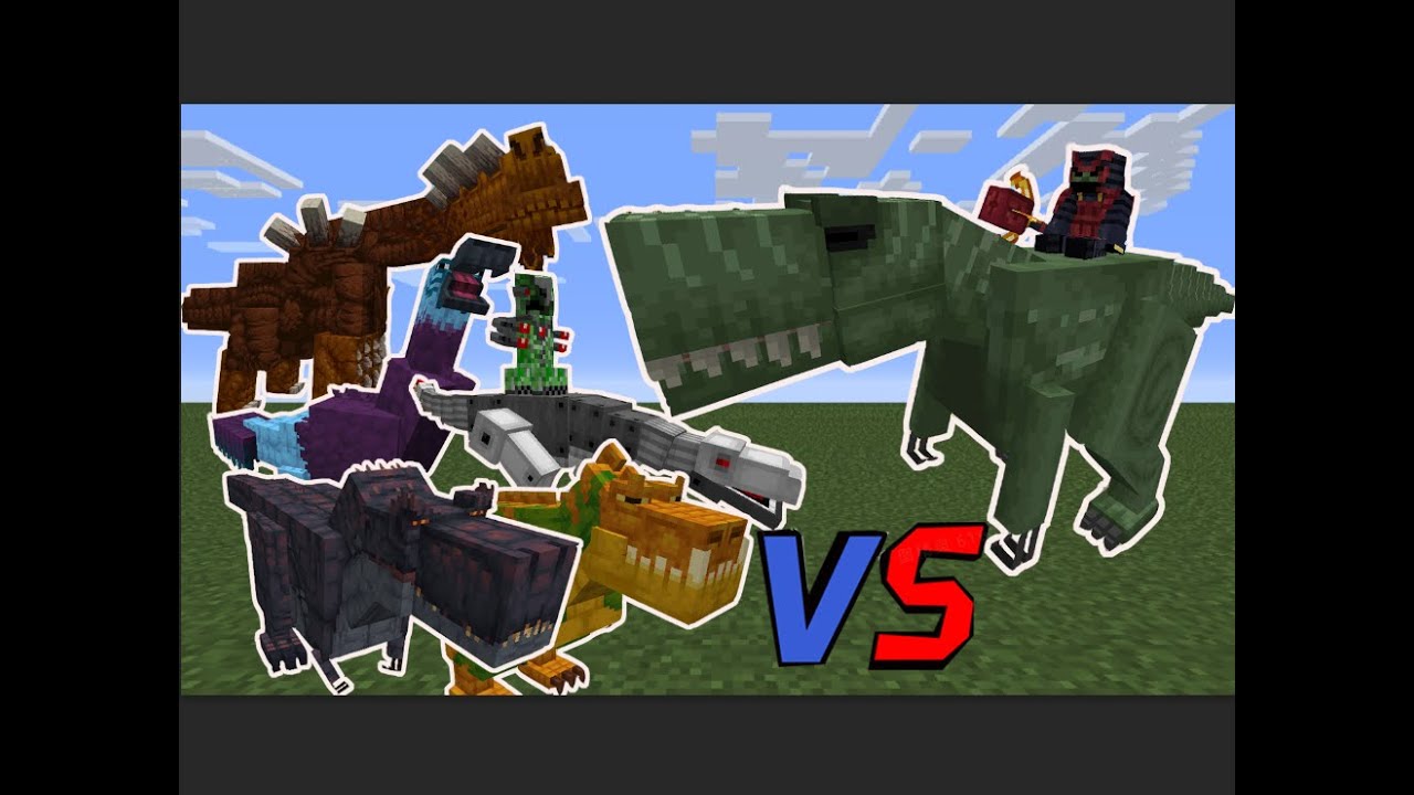 Ancient Zombie(with Rex) vs Other Dinosaurs | Minecraft mob battle ...