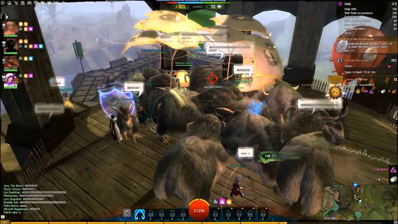 GW2 [MOO] WvW Dolyak Stampede! - YouTube