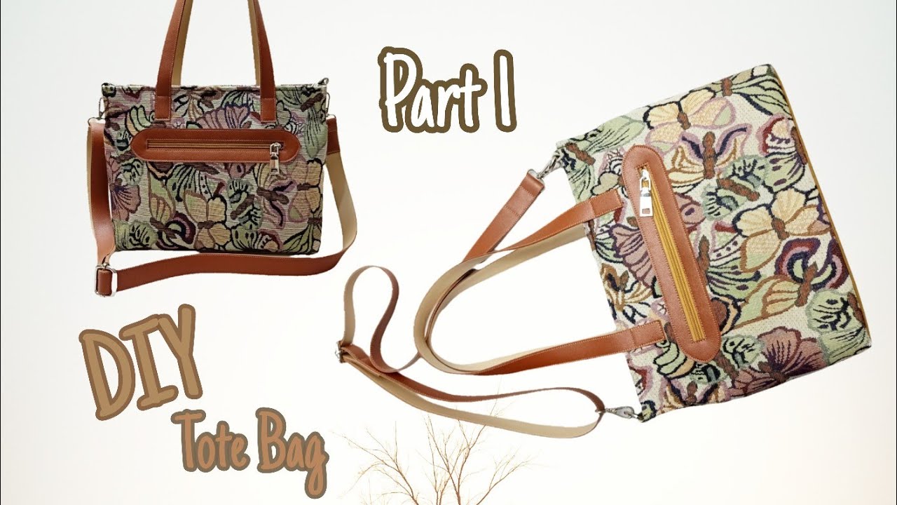 DIY Part 1 Cara Membuat Tas/Tote Bag Tutorial - YouTube