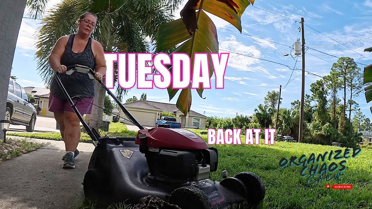 Tuesday | Yard work and household chores finished - YouTube