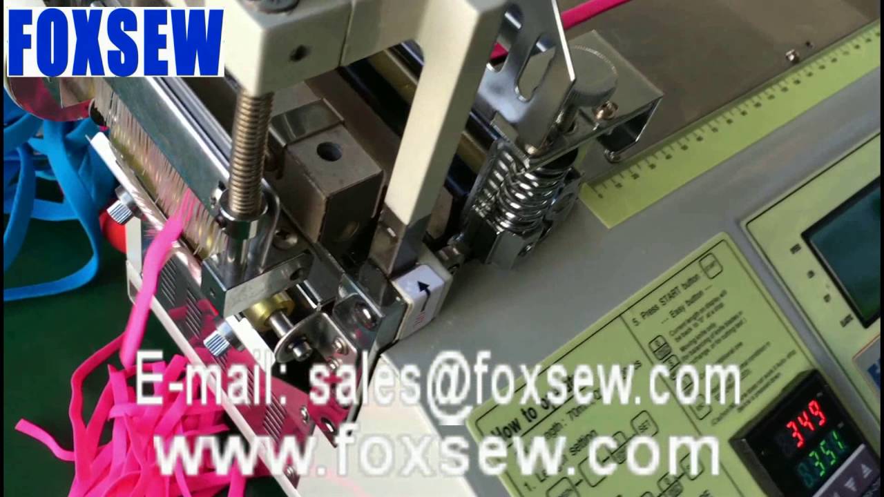 Automatic Elastic Ribbon Cutting Machine - YouTube