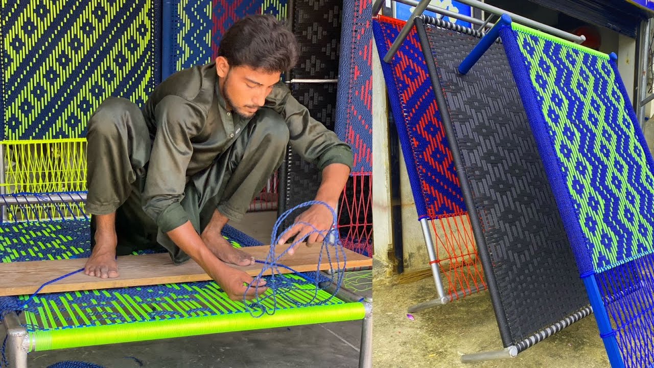 Ancient Art of Weaving Cot | Jaw Dropping Cot Knitting Technique ...