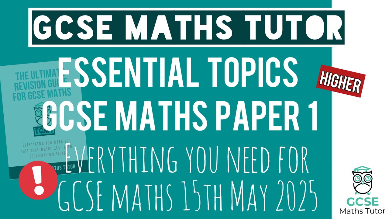 Practice Booklet for Higher GCSE Maths Paper 1 Thursday 16th May 2024 ...