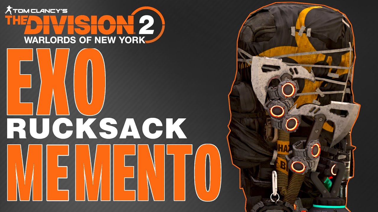 The Division 2 EXO Rucksack MEMENTO / Exotischer Rucksack Memento TU11 ...