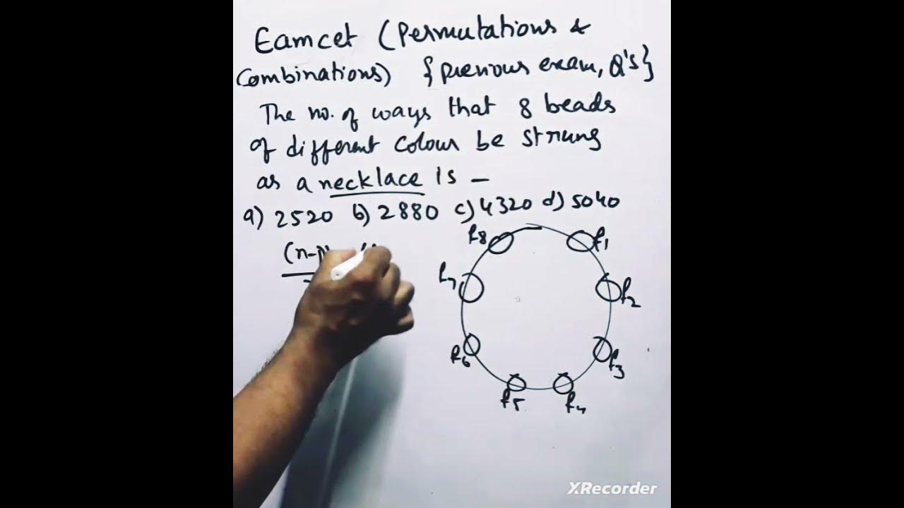 EAMCET MATHS PERMUTATIONS AND COMBINATIONS -6 JEE MAINS - YouTube