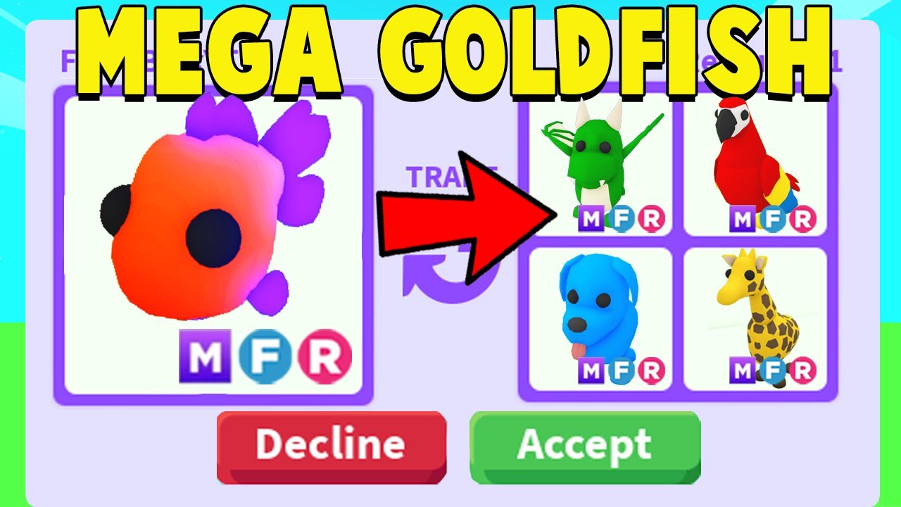 Trading MEGA GOLDFISH in Adopt Me! - YouTube