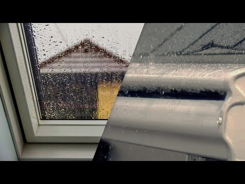 Çatı penceresindeki yağmur: Uyumak ve dinlenmek için çatı penceresine rahatlatıcı yağmur