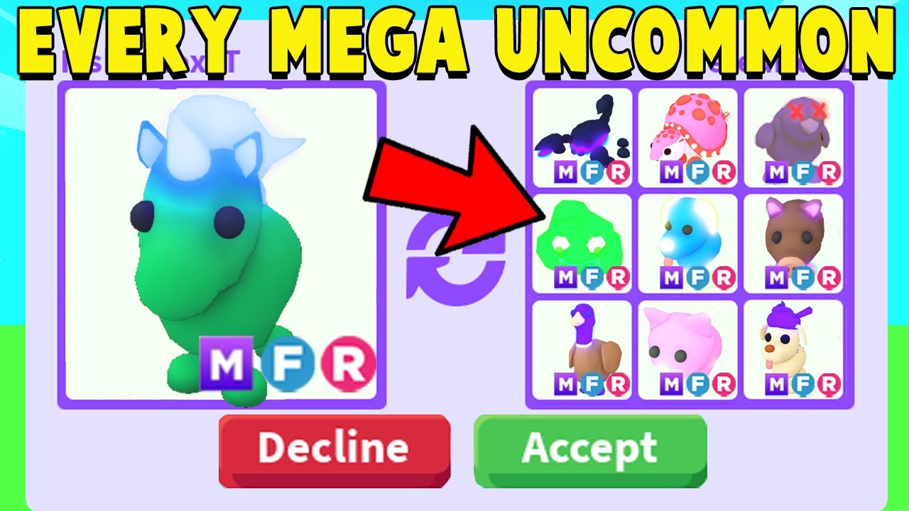 Trading for EVERY MEGA UNCOMMON in 1 Hour! (Adopt Me) - YouTube