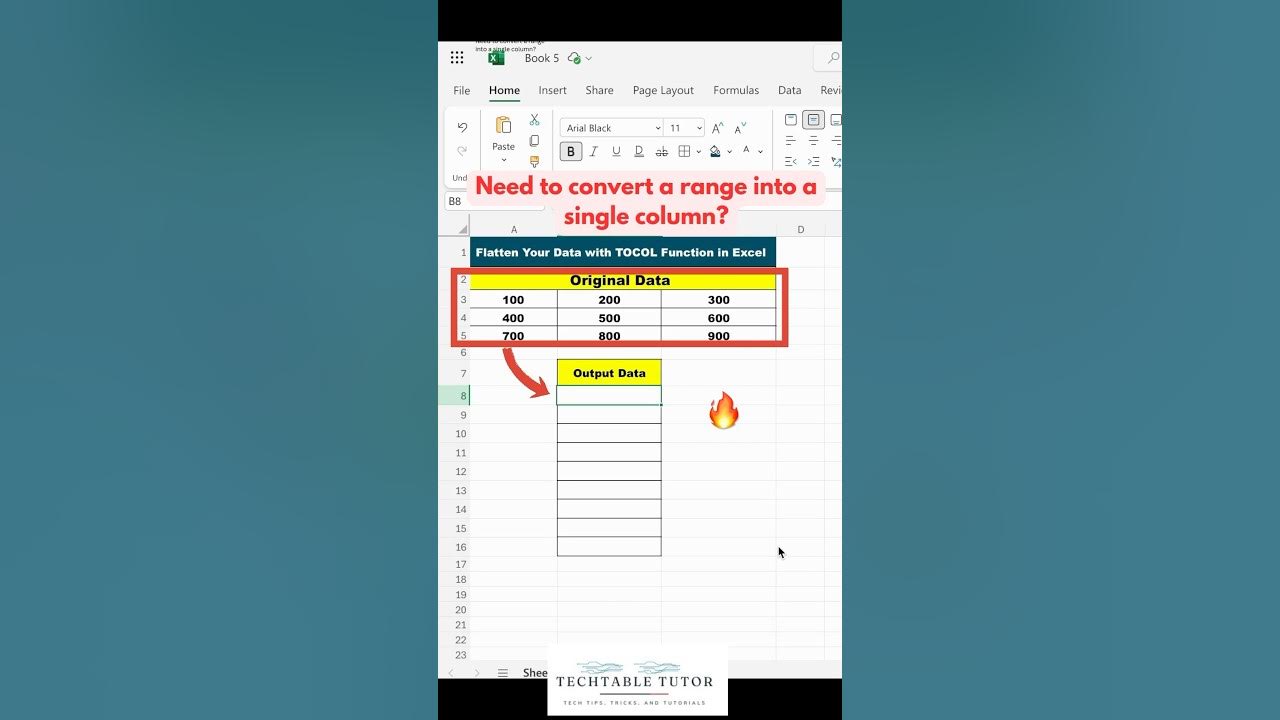 Tired of messy data? Flatten it in seconds with the TOCOL function! # ...