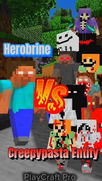 Minecraft Herobrine Vs All Creepypasta Mob Crazy Mob Battle Minecraft