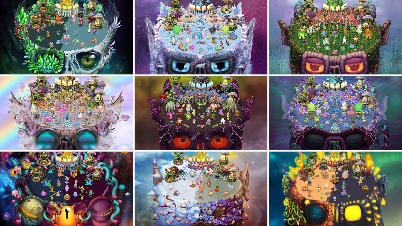 All Mirror Islands FULL SONGS (With Eyes) My Signging Monsters - YouTube