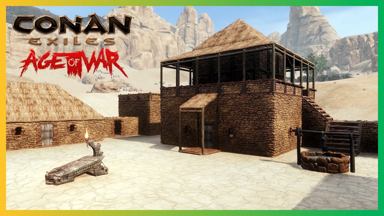Conan Exiles - Construindo uma Base Inicial (PVE) - Speed Build - YouTube