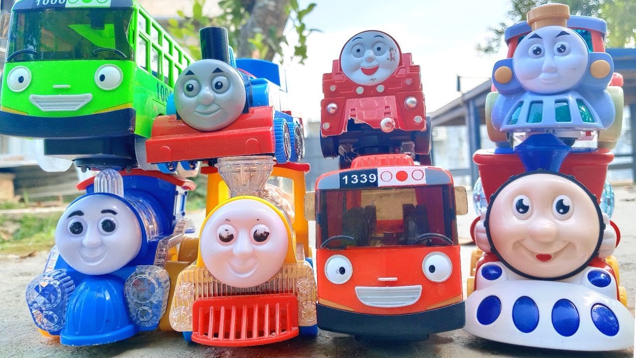 Thomas And Friends, Bus Tayo, Thomas Jumping, Robot Thomas | Happy ...