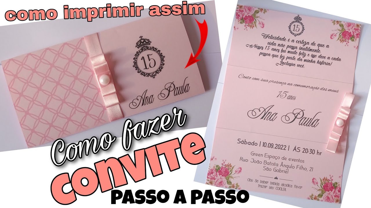 Como fazer convite* como imprimir frente e verso do jeito certo * - YouTube