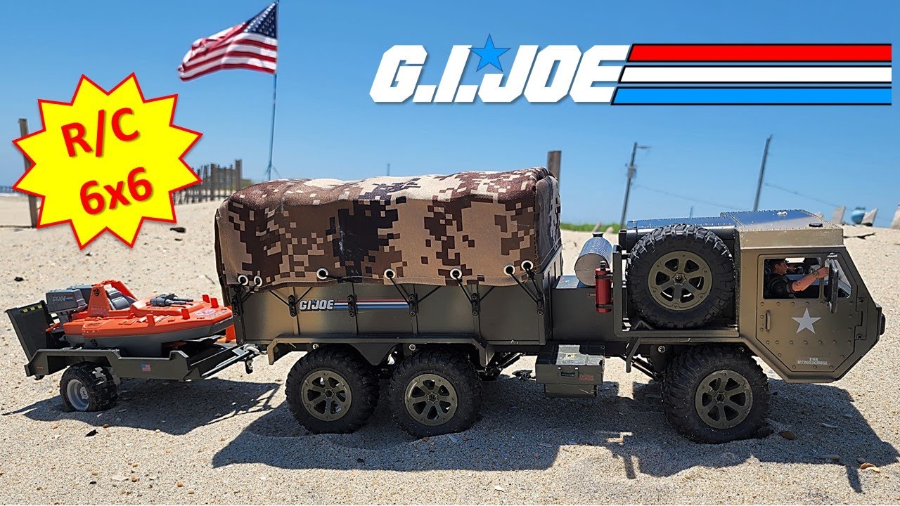 Custom GI Joe RC 6x6 (Fayee 004a) on the Beach! - YouTube