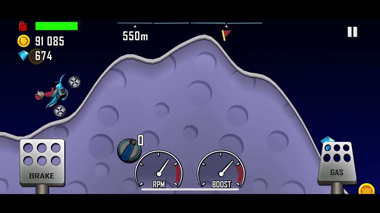 Hill Climb Racing In Moon Motor Bike Riding Gameplay Walkthrough ...