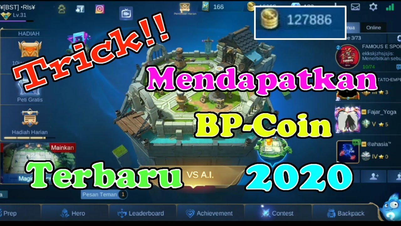 TRICK!! Mendapatkan BP-Coin Mobile Legends Dengan Cepat | Terbaru 2020 ...