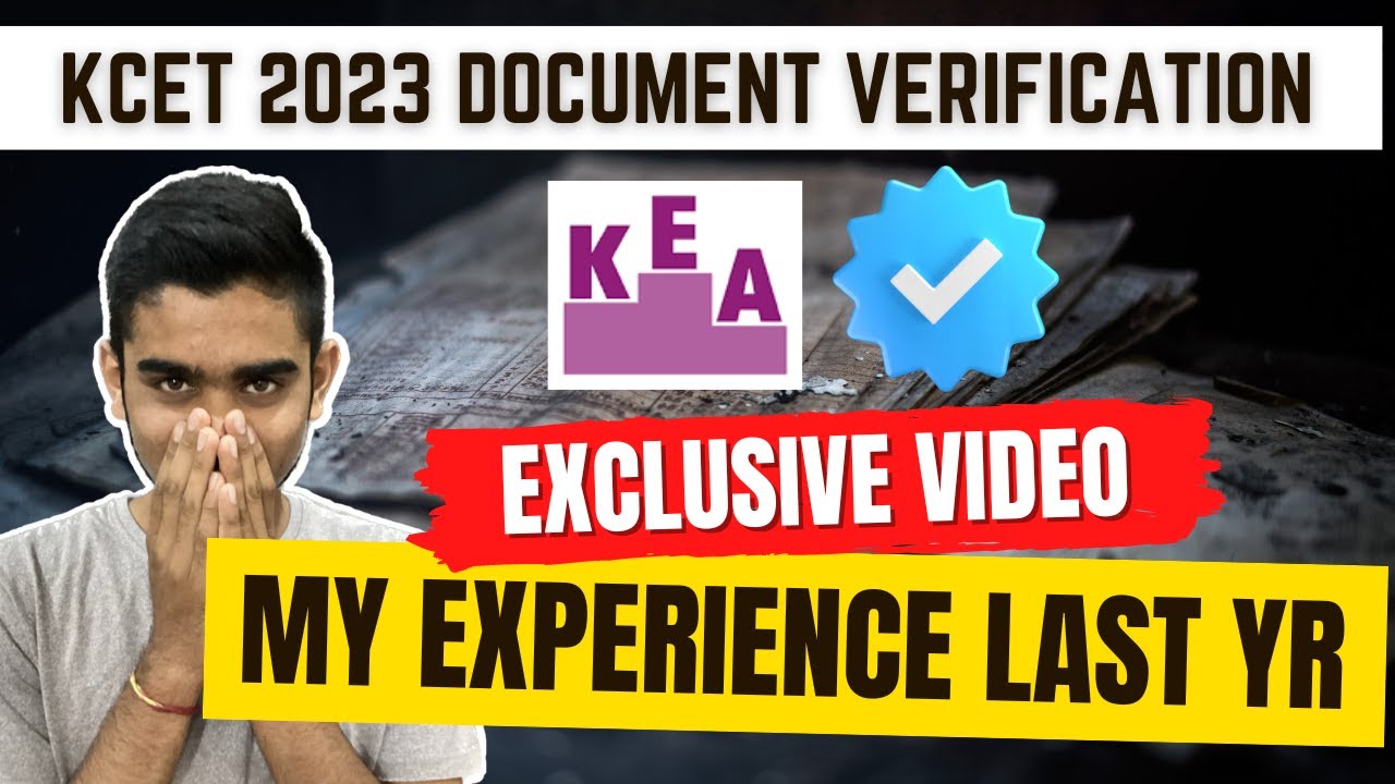 How did I get my Documents Verified Last Year?? | KCET 2023 Document ...
