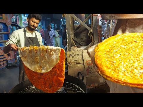 Lahori Katlama making|complete recipe|Lahore Street food|desi fried ...