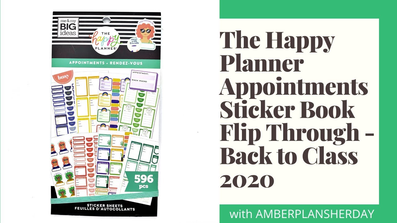 The Happy Planner Appointments Sticker Book Flip Through - Back to ...