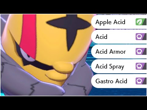 FULL ACID MOVES POKEMON TEAM! Apple Acid, Acid Amour, Gastro Acid, Acid ...