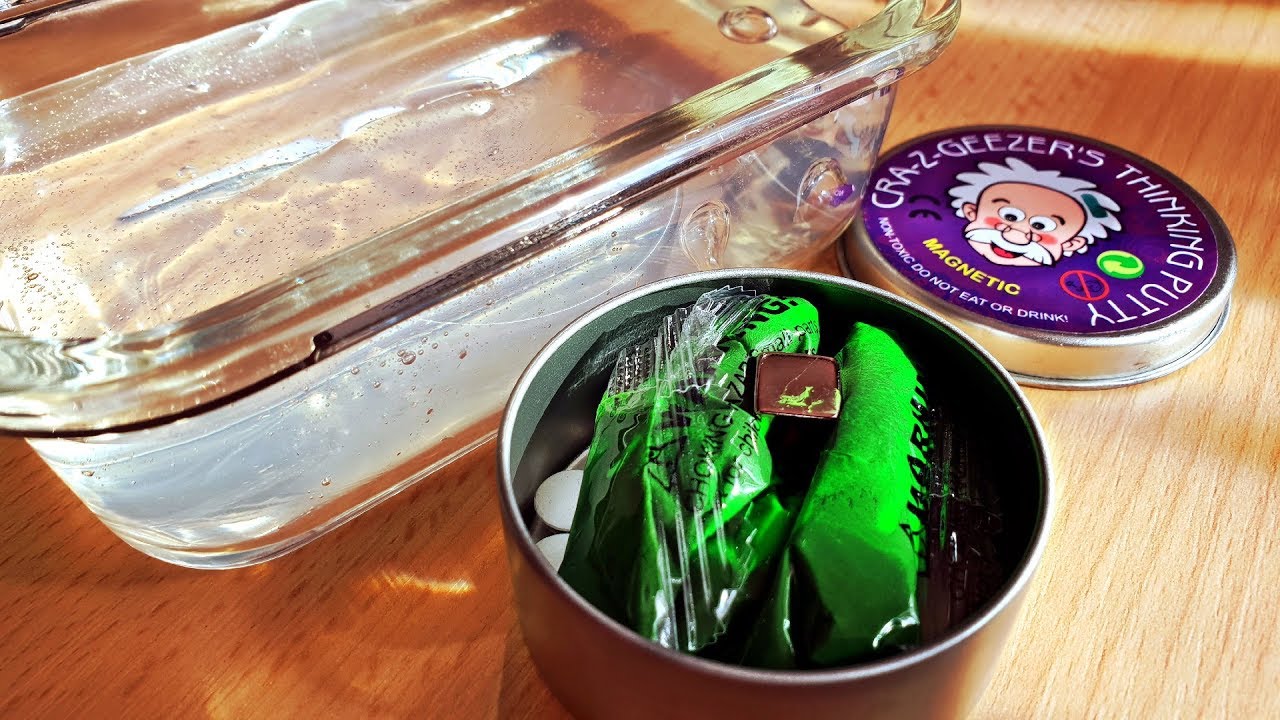 Clear Slime Mixing with Magnetic Putty - YouTube