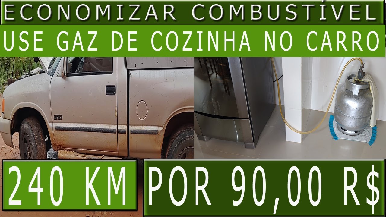 GASOLINA nunca mais agora GAS de cozinha no meu carro - YouTube