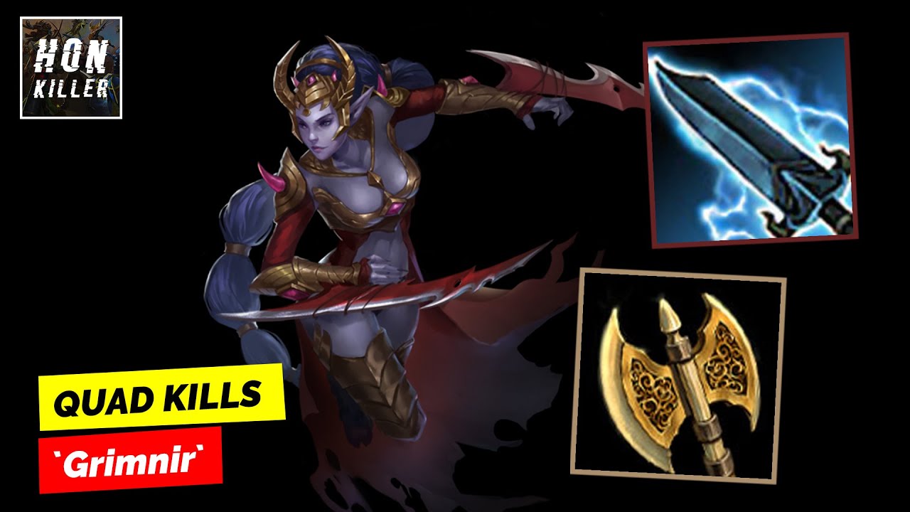 HoN The Dark Lady NULLFIRE BLADE with RUNED CLEAVER - YouTube