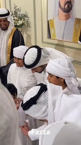 Fazza with children in a wedding ceremony🤍Sheikh Hamdan Bin Mohammed Al ...