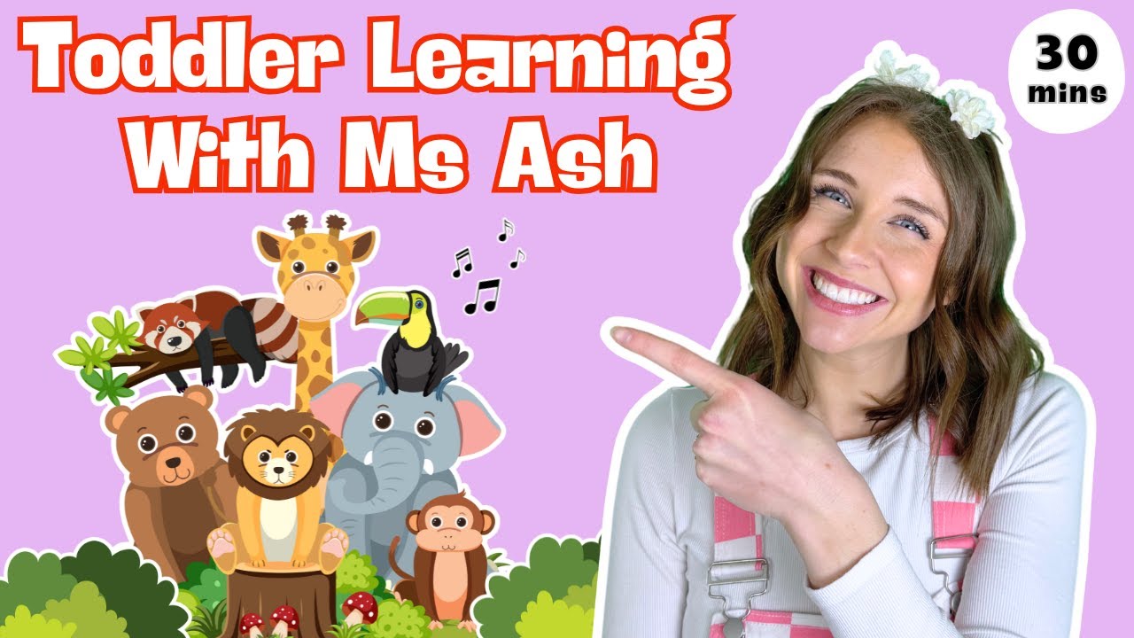 Toddler Learning with Ms Ash | Animals, Shapes & ABC’s! | Kids Songs | Educational Videos for ...