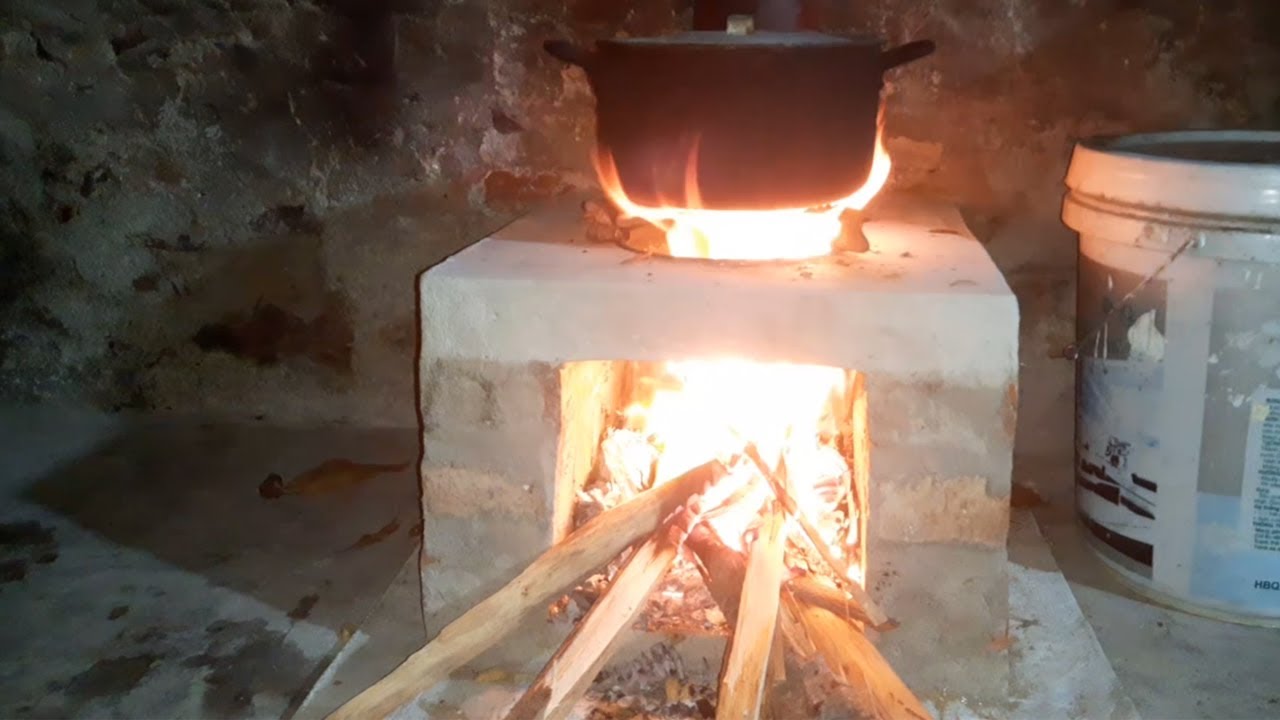 How To Build A Brick Rocket Stove At Home ? (Creative Cement Ideas ...