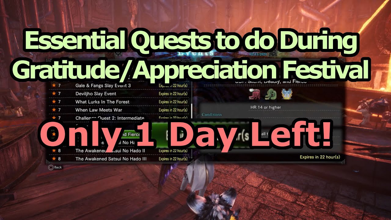 Most Important Event Quests to do Before the Fest is Over | MHW ...