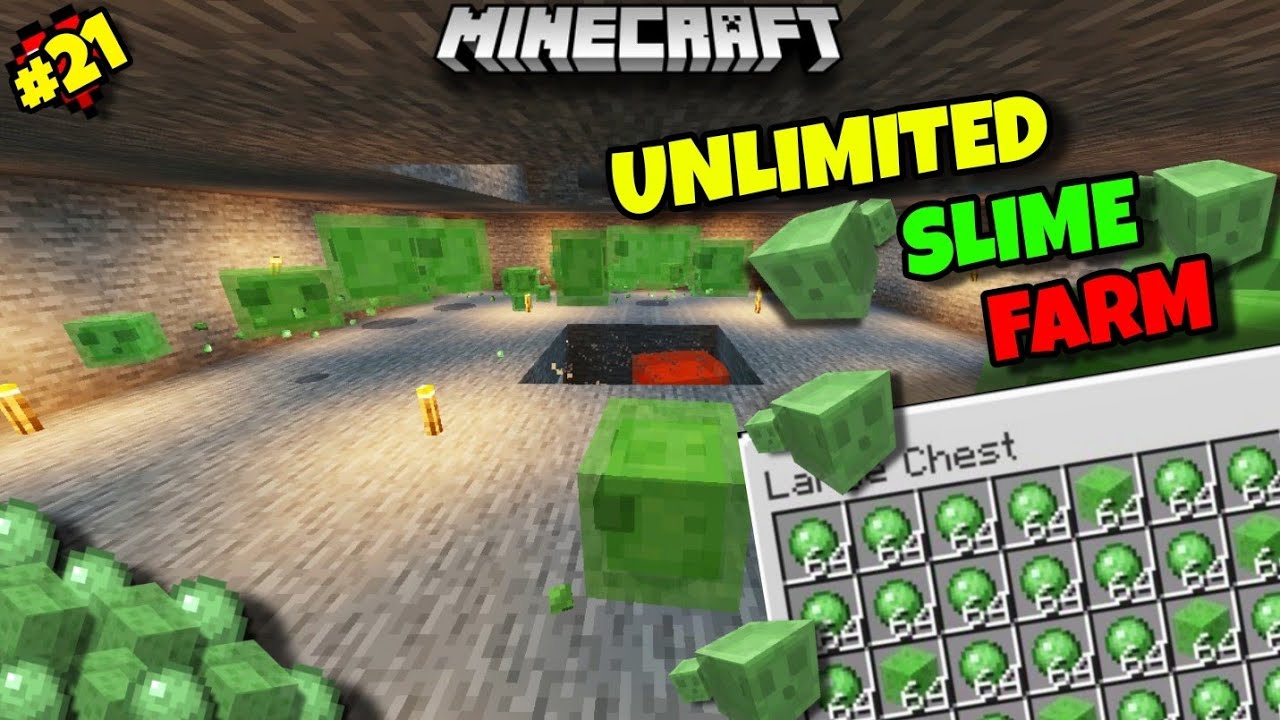 I Made The Best SLIME FARM In My Survival World 💯 | Minecraft PE ...